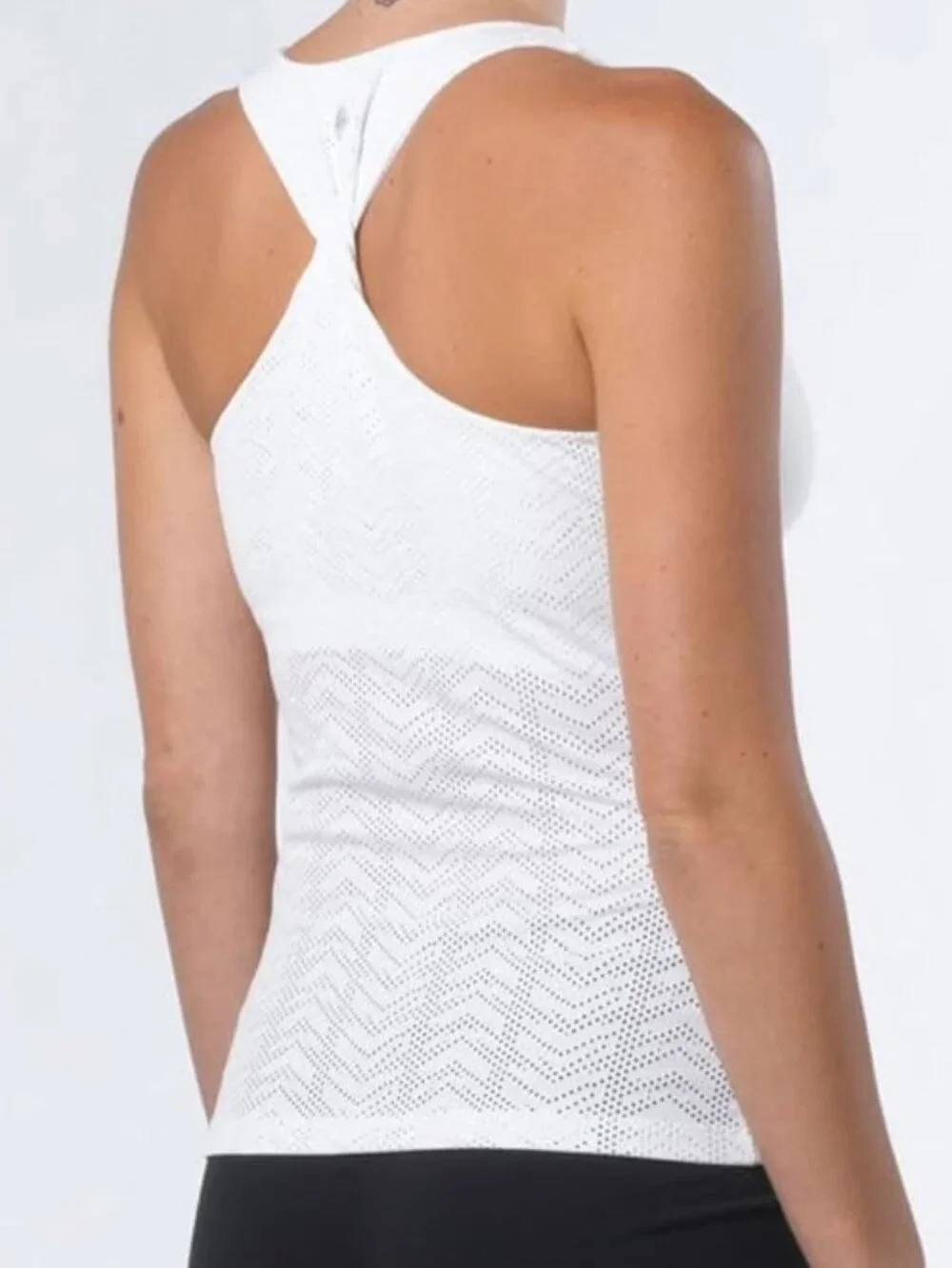 Prana | Tops | Nwt Prana Sz L Kira White Tank Sleeveless Twist Back V ...